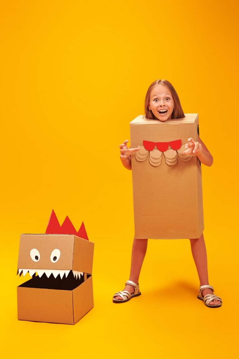 Déguisement dragon en carton : le plein d'idées