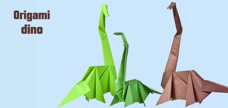 Origami dinosaure : tutoriel vidéo